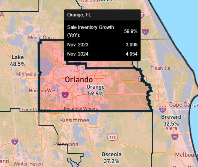 Orlando, FL Inventory Growth Surges 50% in Late 2024 as Active Listings ...